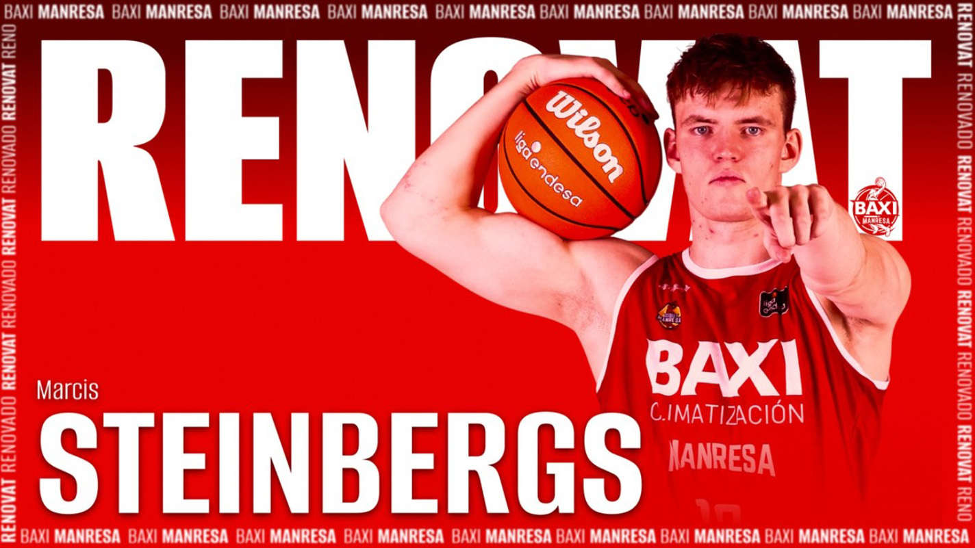 Marcis Steinbergs, dos años más en el BAXI Manresa | acb.com